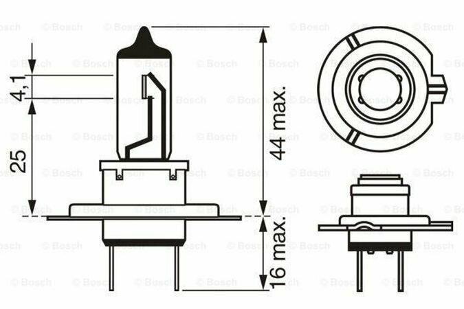 Лампа автомобильная 12V H7 55W BOSCH 1 шт. картон 1 987 301 013