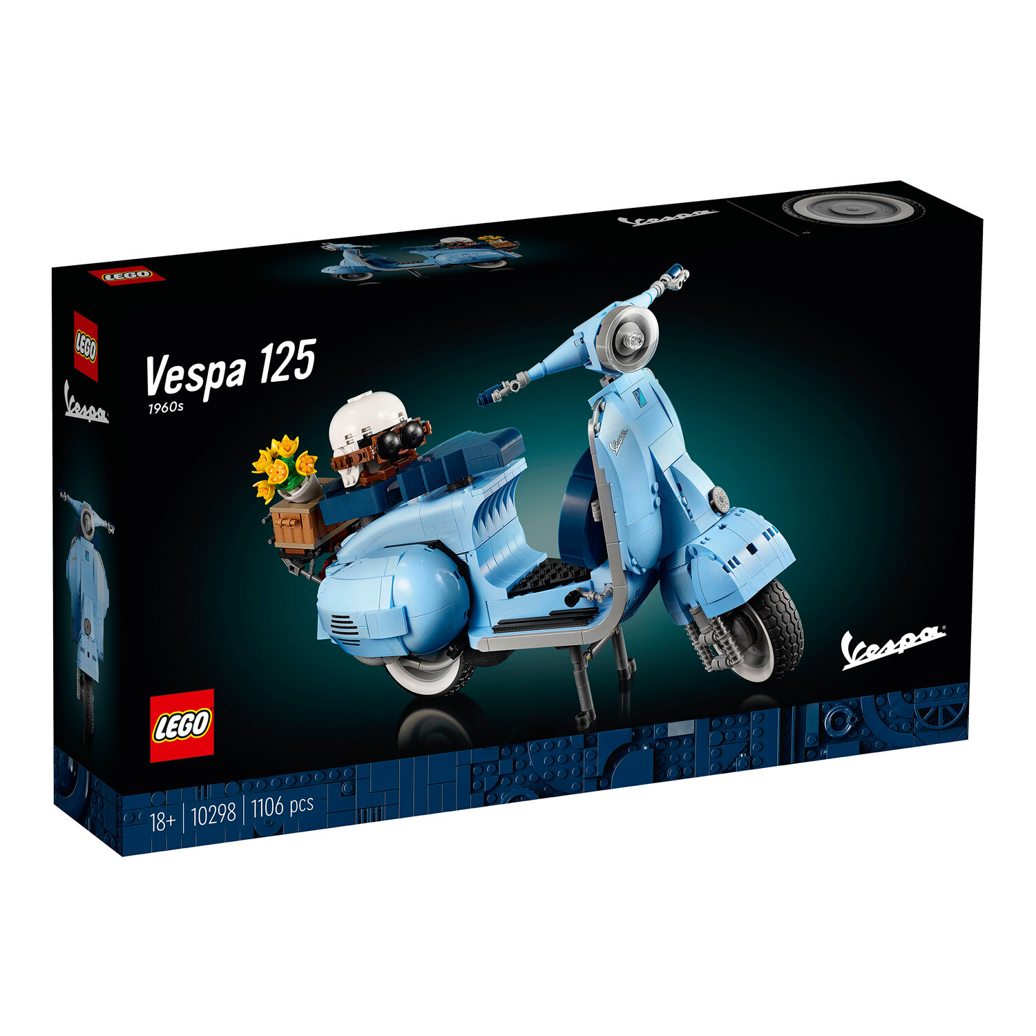 Конструктор LEGO Icons 10298 Vespa-125 Итальянский скутер в стиле ретро Веспа -125, 1106 дет.