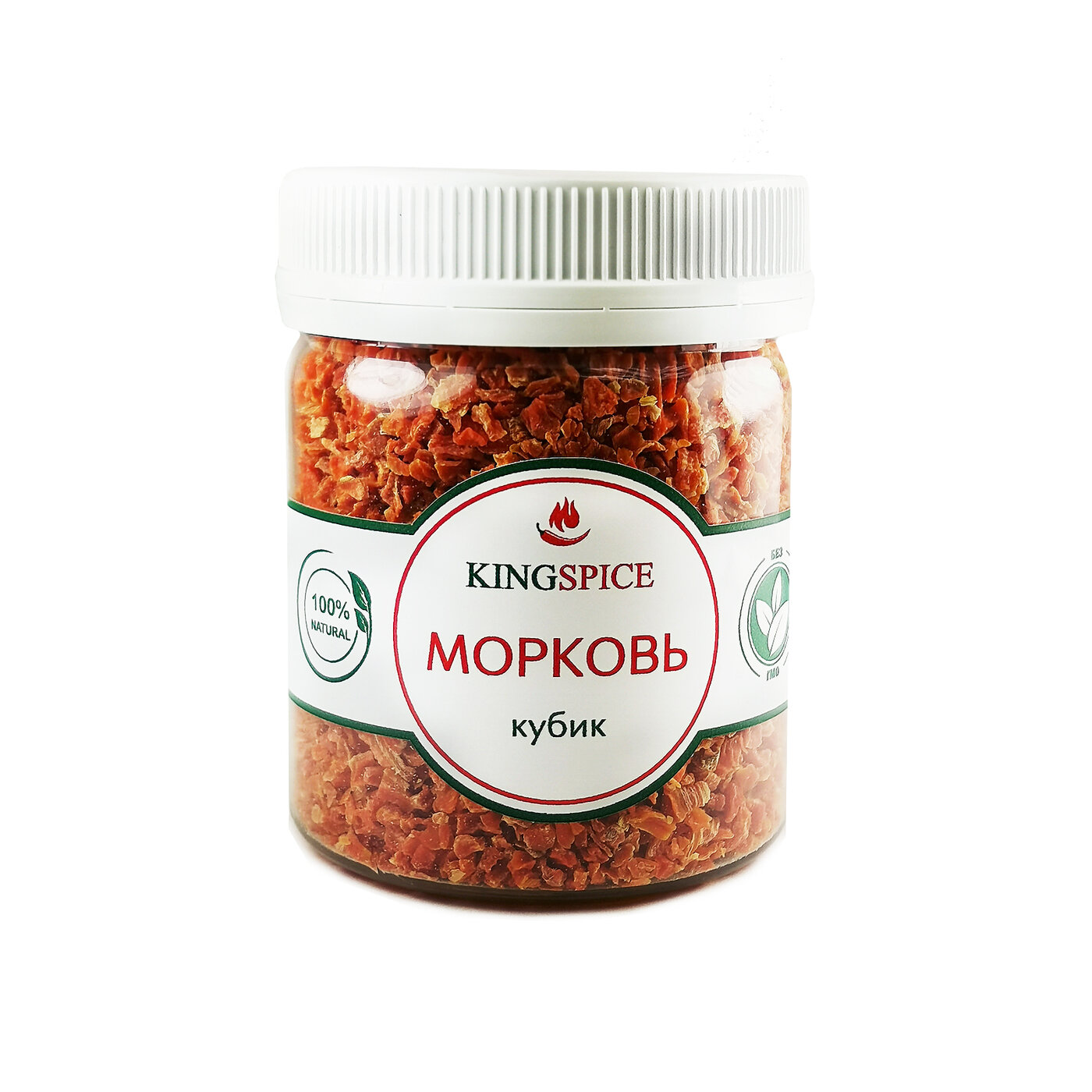 Морковь кубик KINGSPICE, для овощей и грибов, сушеная, 100 гр