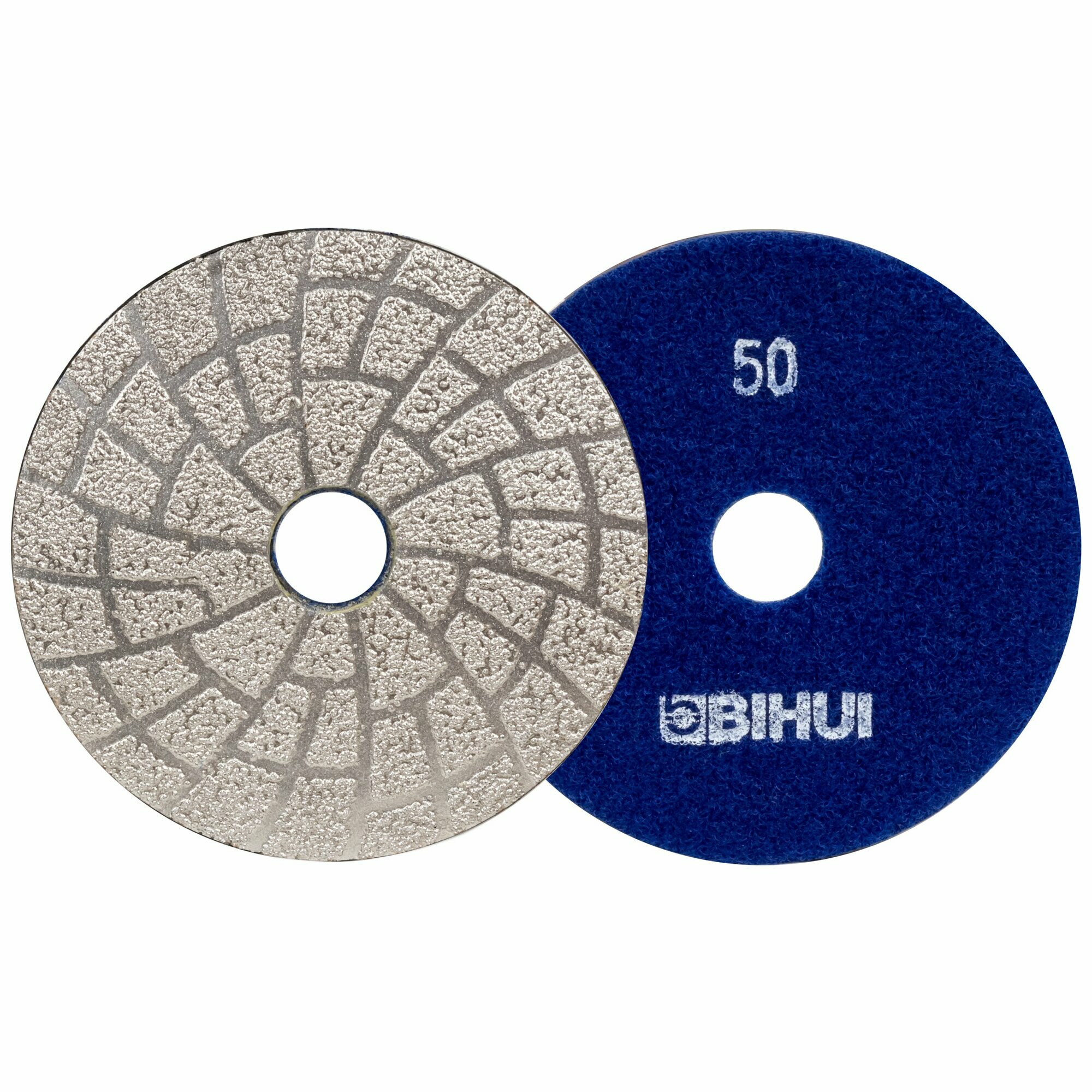 Круг алмазный гибкий шлифовальный (вакуумная пайка) BIHUI Ø100мм, зерн.#50 АГШК, арт. DPV405