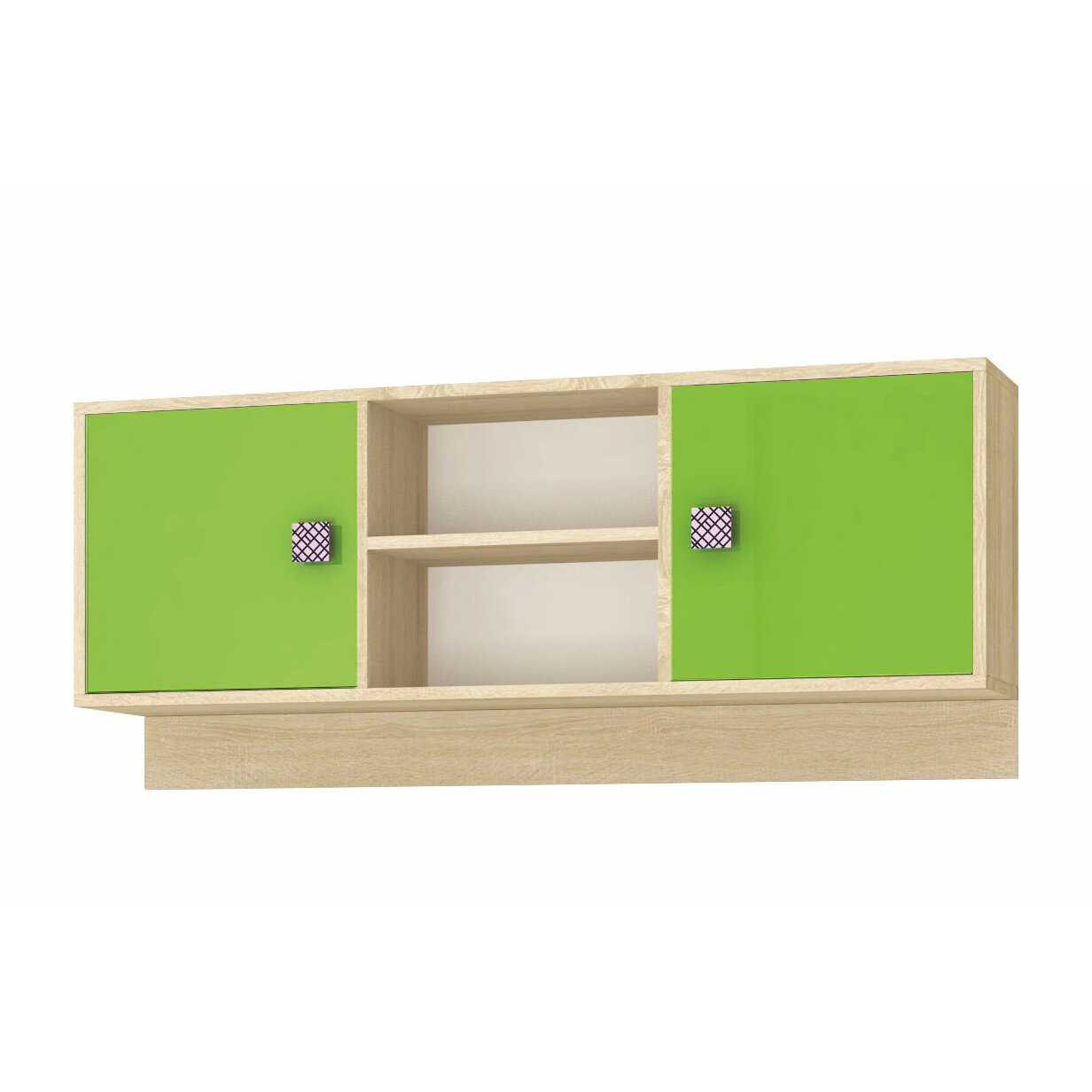 Шкаф антресоль навесная Колибри 52,0х120,0х25,0 см, дуб сонома/акрил мохито