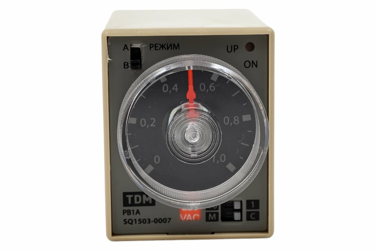 TDM Реле времени РВ1A-2реж-1сек/10мин 5А 220В 8Ц модульное устройство DIN-рейки SQ1503-0007