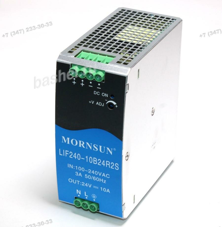 24V, 240W, 10A LIF240-10B24R2S, Модуль питания сетевой (блок питания на DIN рейку), MORNSUN