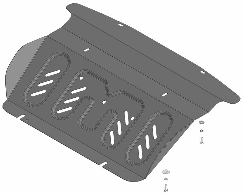 Защита радиатора. 2 мм, Сталь. для Jac T8 2019-н. в, Jac T8Pro 2019-н. в. MOTODOR.78312