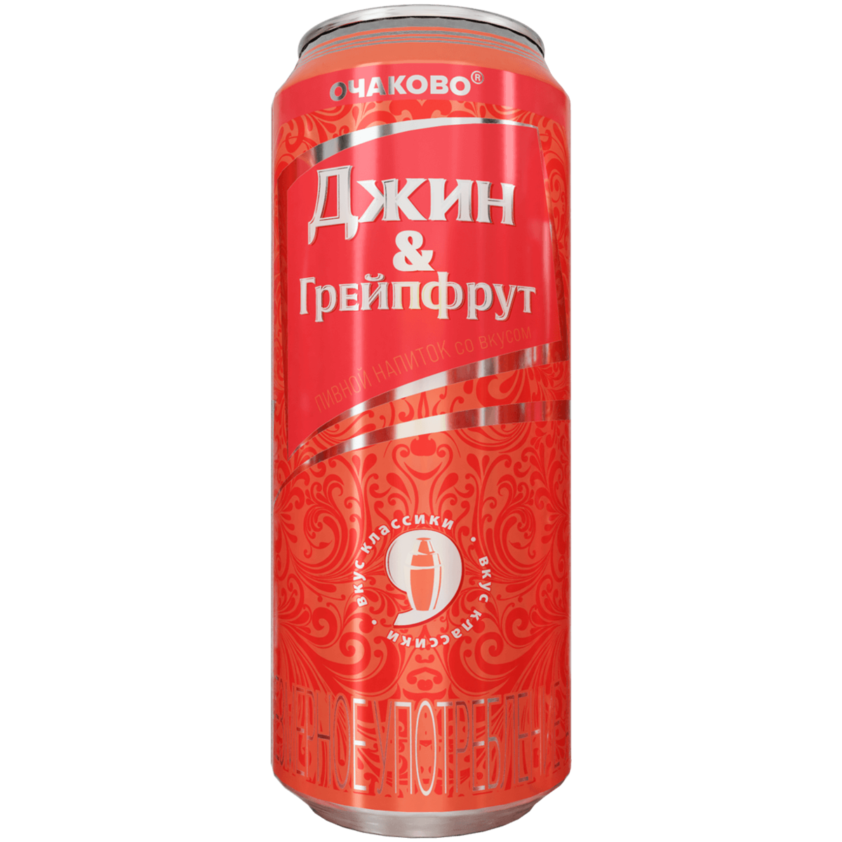 Пивной напиток Очаково Д&Т Грейпфрут, 0,45 л, в железной банке