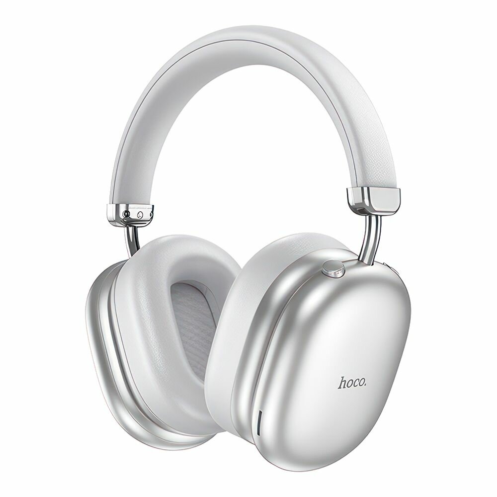 Беспроводные наушники Bluetooth HOCO W35 Max Auspicious BT 5.4, AUX, microSD, накладные, ANC (белые)