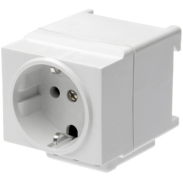 Розетка щитовая на DIN-рейку 2P+Е 16А 111493 КЭАЗ РА10/16-502-Д