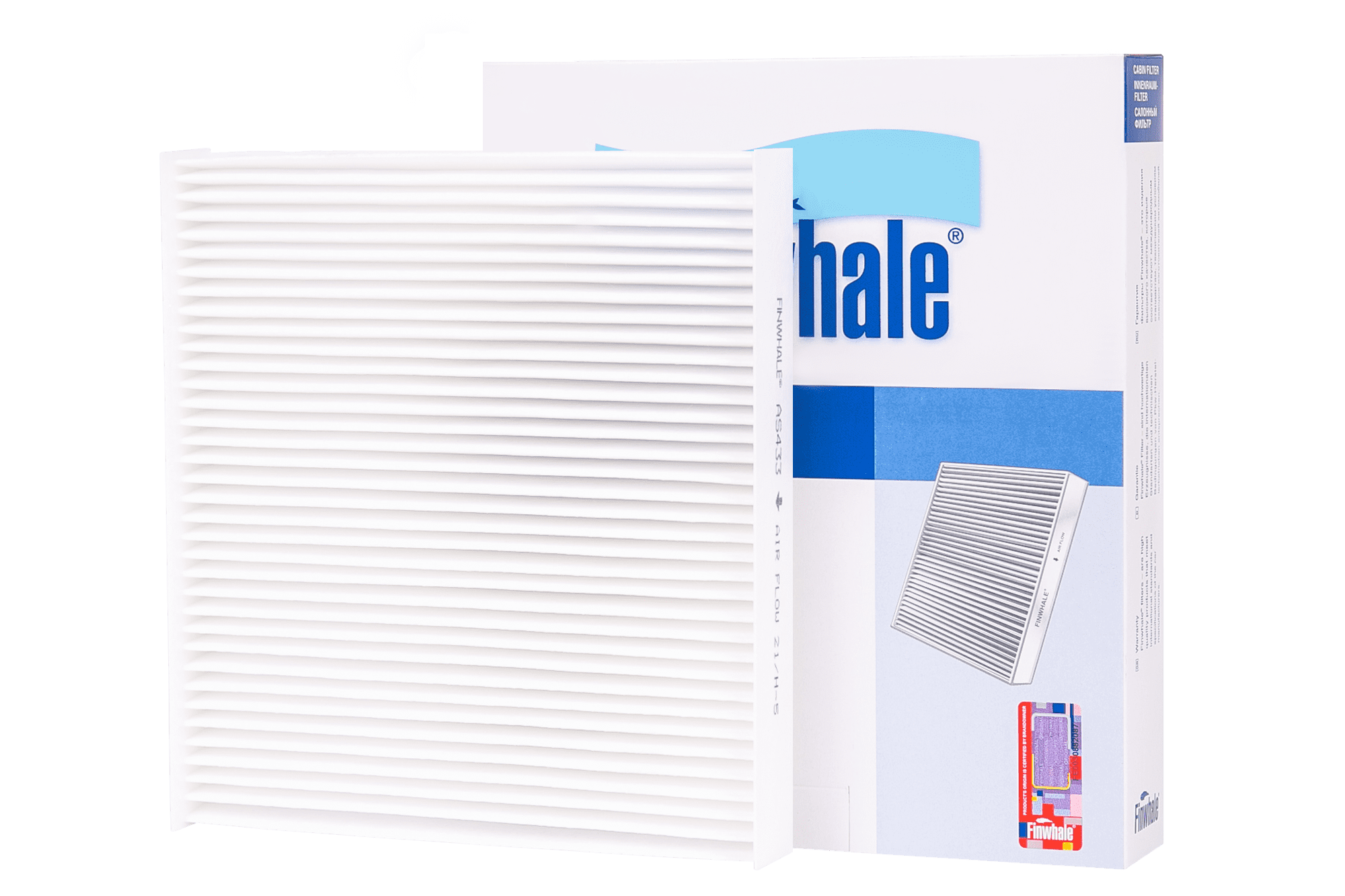 Фильтр салонный для Лада Веста, Х-Рей, Рено Логан 2, Сандеро 2, Дастер 2, Каптур, Finwhale AS433