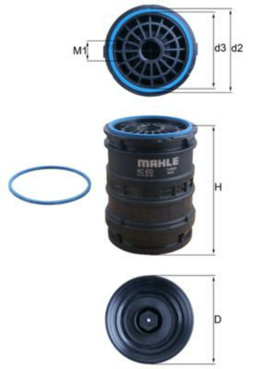 KC633D MAHLE Фильтр топливный грубой очистки DEUTZ/FIAT/IVECO/MB/RVI/VO