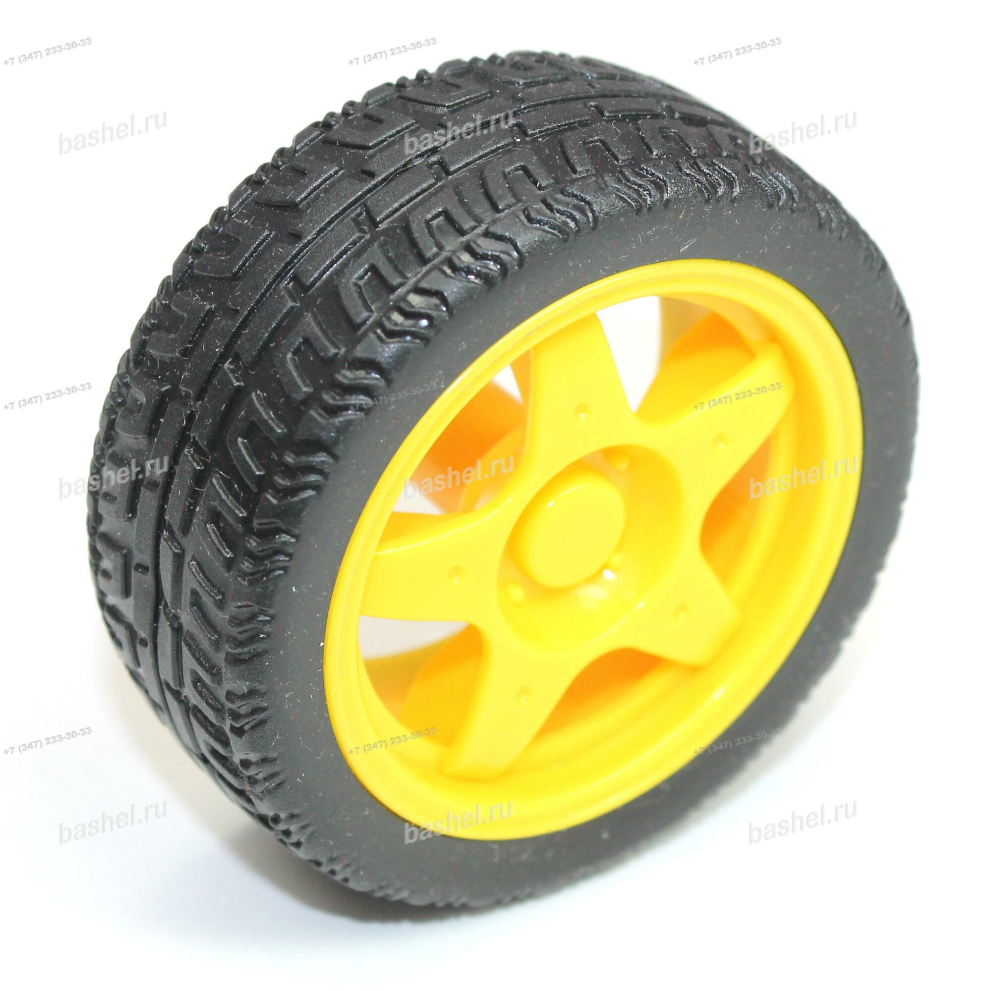 Колесо 65x26 мм, жёлтое
