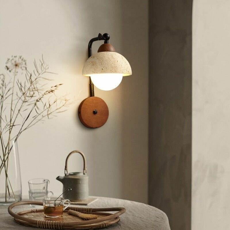 Бра из жёлтого камня для спальни, настенный светильник с тёплым светом LED G9, уютный декор для гостиной и офиса