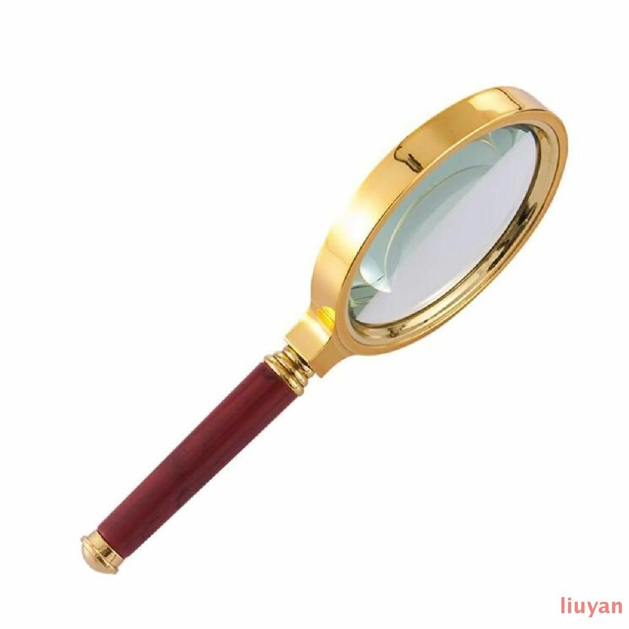 20-кратная ручная HD лупа с металлической ручкой, диаметр 100 мм для чтения, хобби, ремонта и мелких работ