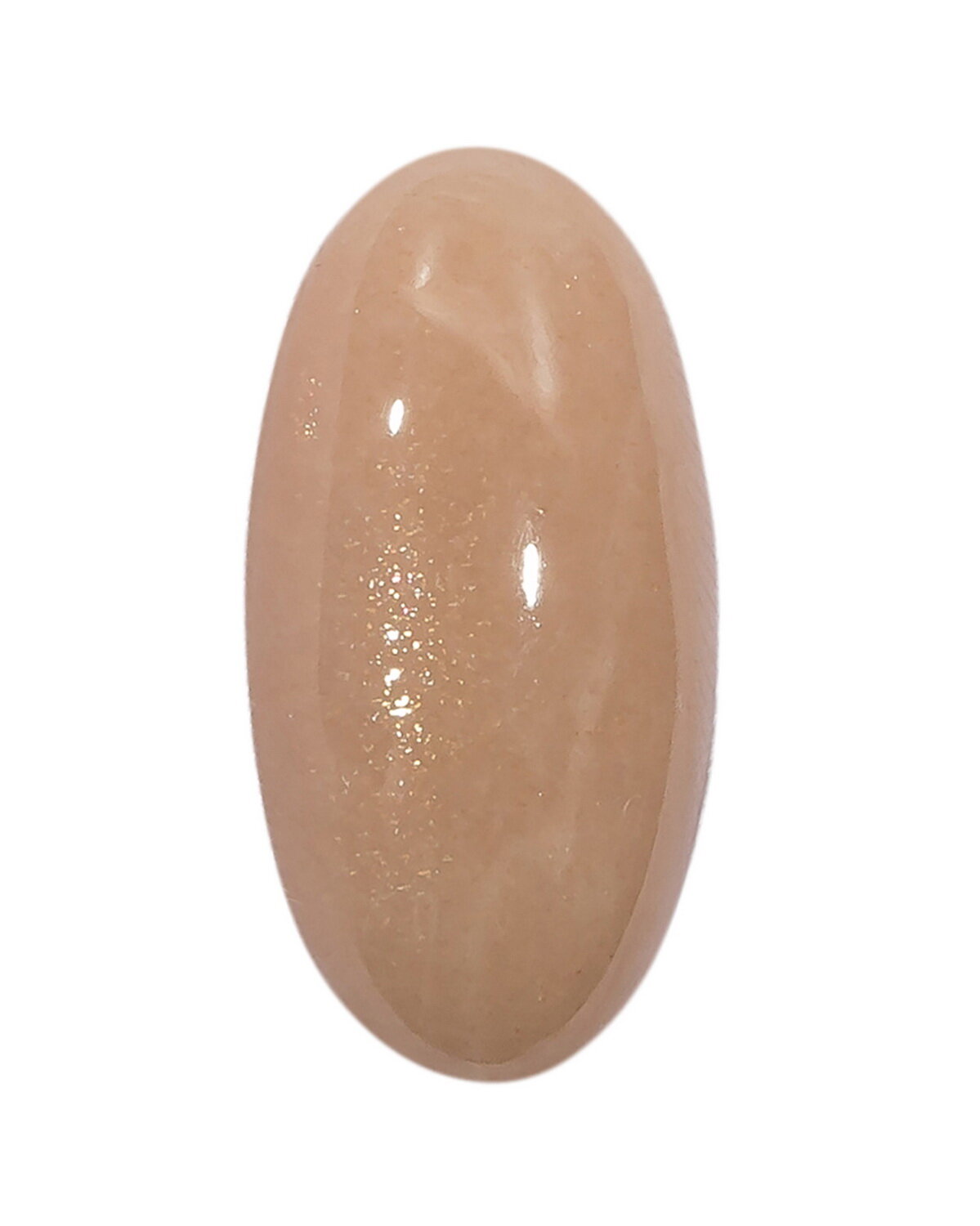 Кабошон Солнечный камень, размер: 27х14х6 мм, натуральный минерал.