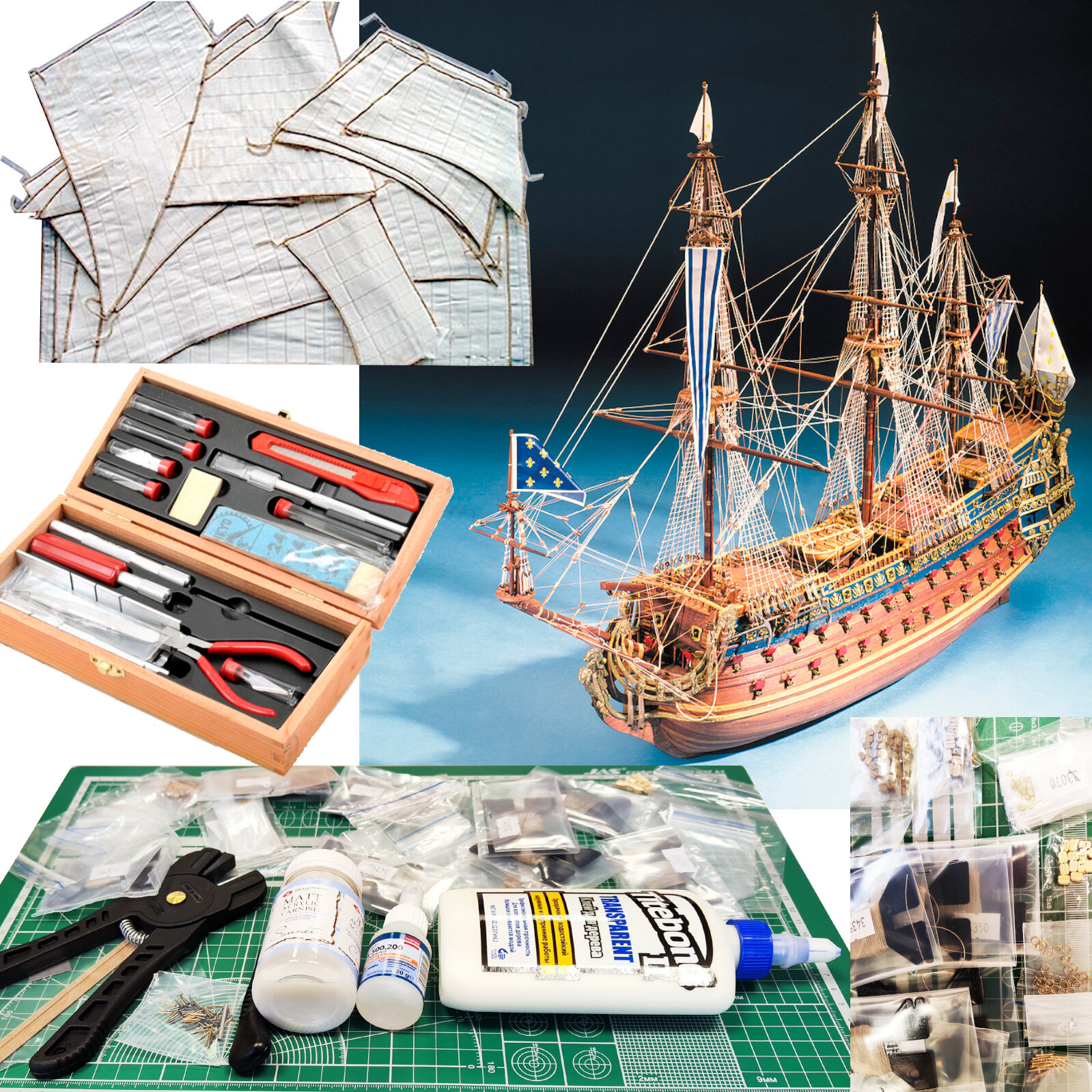 Модель корабля от Mantua, линкор Le Soleil Royal, 1600 часов, подарочный набор для фанатов с парусами и инструментами