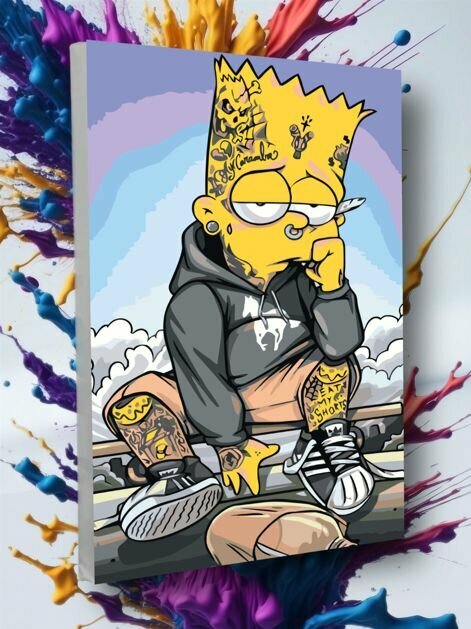 Картина по номерам Барт Симпсон 40*50