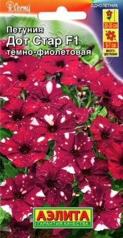 Петуния Дот Стар темно-фиолетовая F1 ( 3 упаковки ) , семена