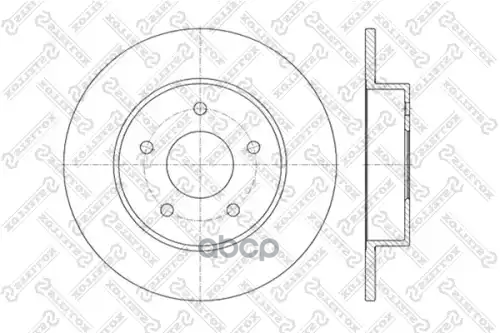 Диск тормозной задний! Nissan Primera P12/Almera Tino 1.6-2.0/2.2Di 00> Stellox арт. 60202257SX