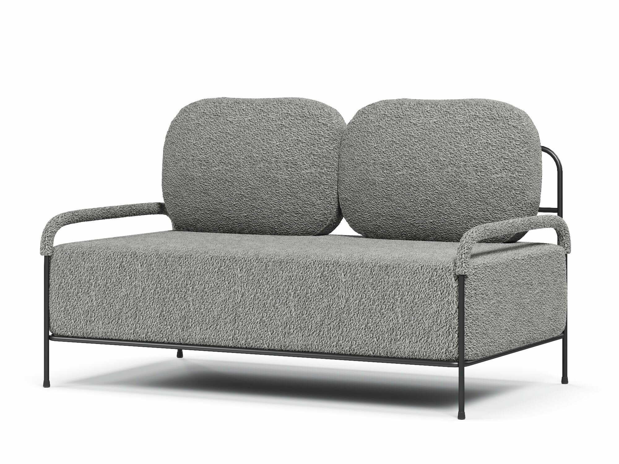 Диван Gufo LUX Сamby86 (126х72х85 см), букле, цвет темно-серый