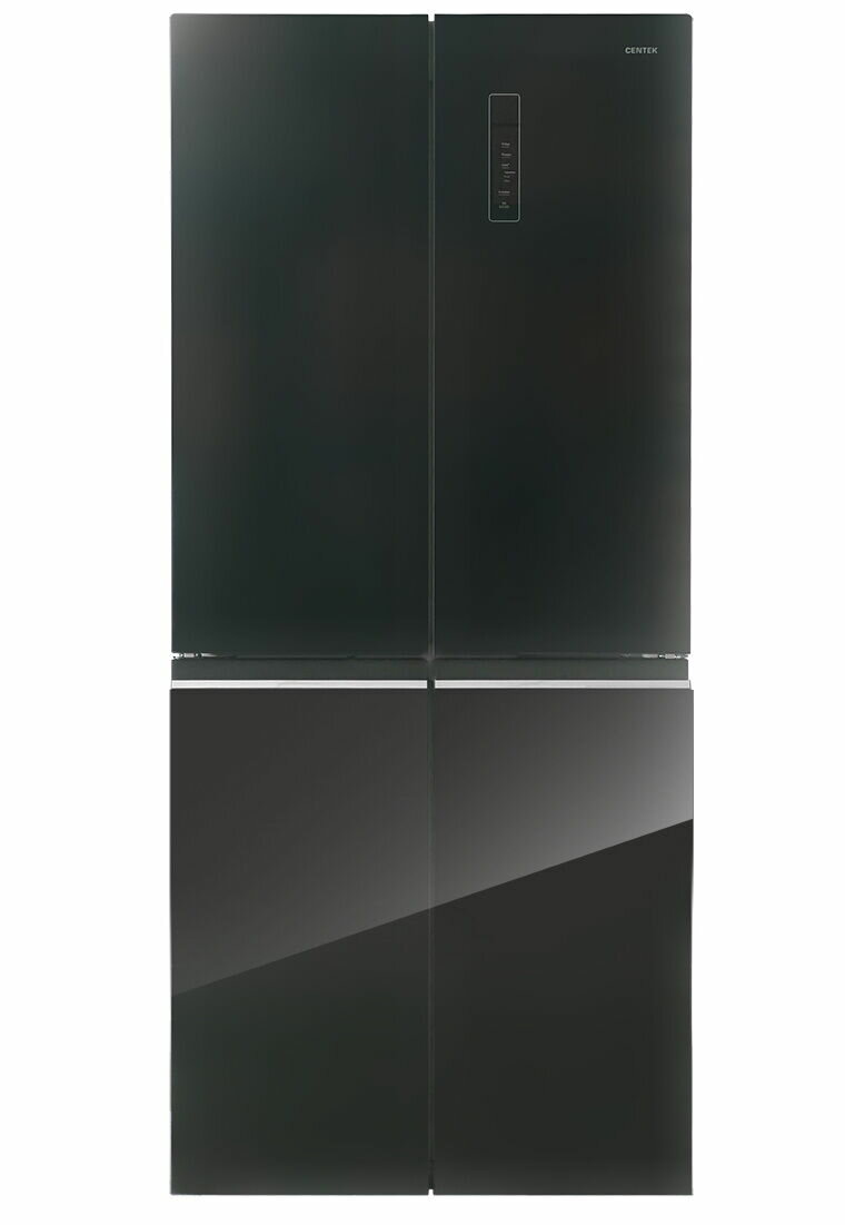 Холодильник Centek CT-1745 NF Black Glass черное стекло, 178.5х85.3 см, 4-х дверный