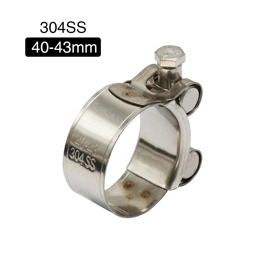 ZS MOTOS мотоцикл из нержавеющей стали 304, одинарный хомут для выхлопной трубы, трубка 40-43mm