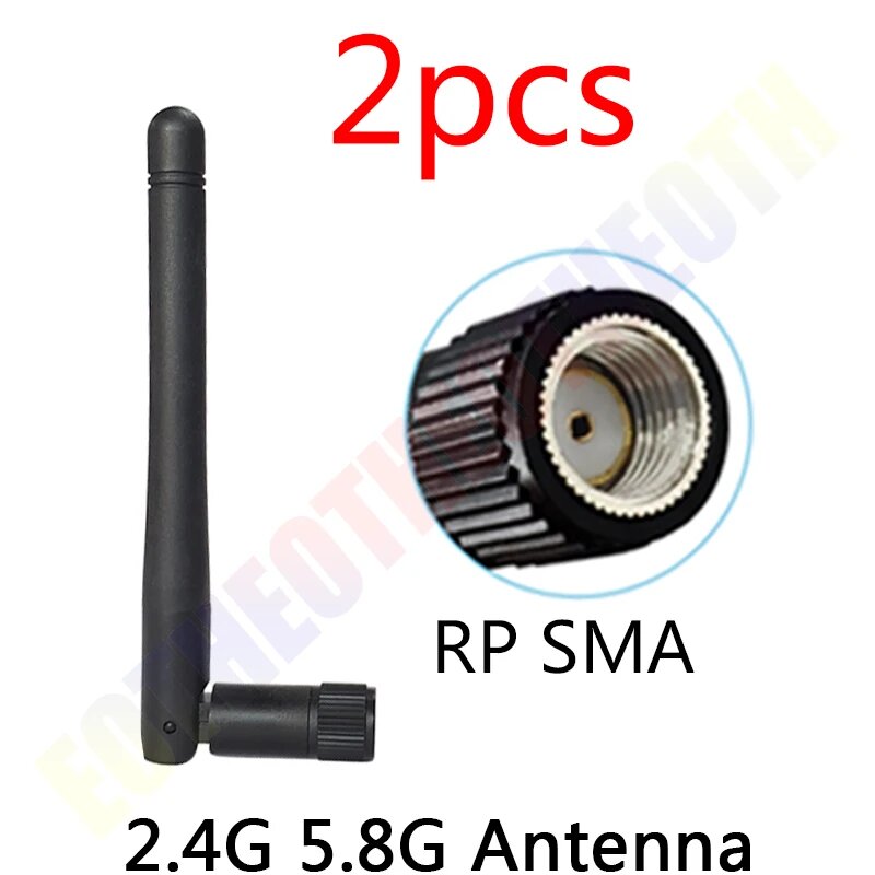 Eoth 2 шт. 2,4g wifi антенна 5,8 ГГц 2,4 ГГц 3dBi SMA разъем, двухдиапазонный 2,4G 5,8G pbx антенна, беспроводная антенна маршрутизатора