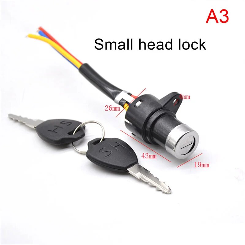 1 шт, ключ зажигания, замок питания, универсальный электрический велосипед, портативные пылезащитные велосипедные детали для электрического скутера