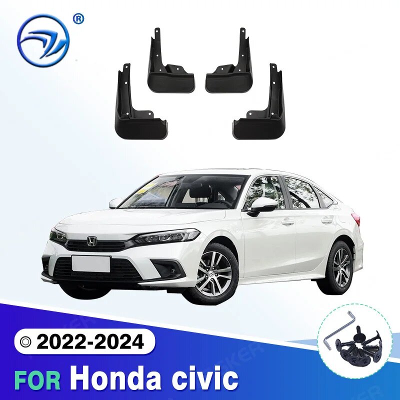 Для Honda civic 2022 2023 2024, брызговики, брызговики, брызговики, автомобильные аксессуары на крыло