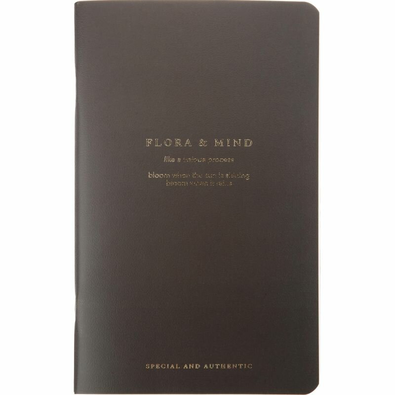 Блокнот BS, 130х210мм, 48л, линейка, скрепка. Flora, черный N4121