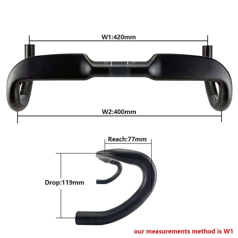 RXL SL Дорожный карбоновый руль 458/478/498 мм красный/черный No Logo 420mm