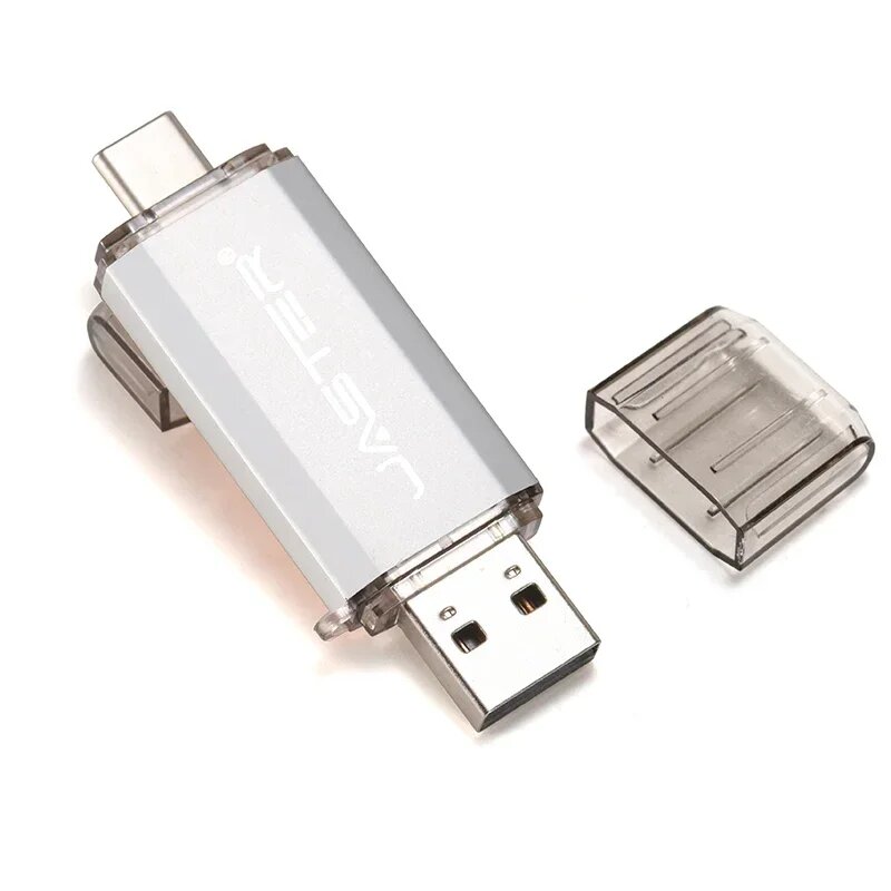 JASTER TYPE-C USB 2.0 флешка 64 ГБ синяя 8GB, Белый, White