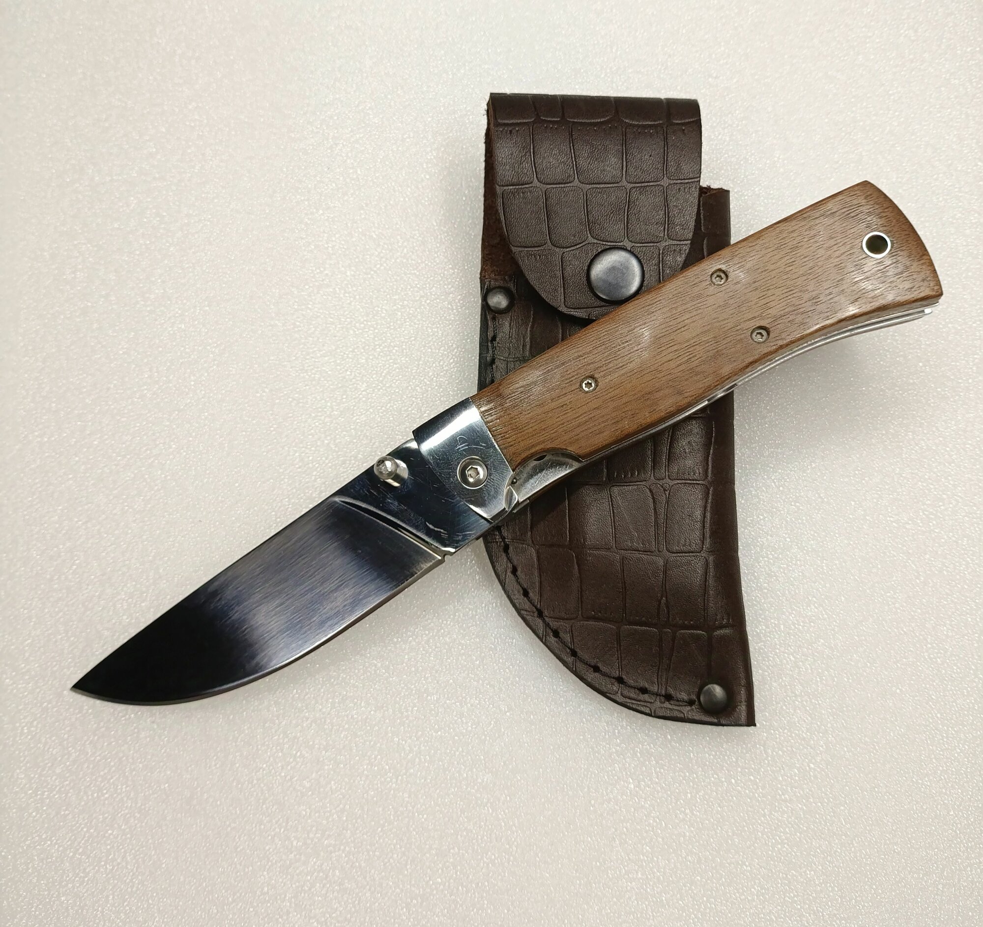 Нож складной Босфор сталь 65x13 длина 23см ручная работа ножны в комплекте