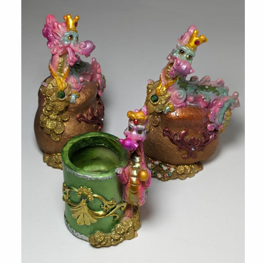 Копилка для денег и карандашница Дракон (набор)