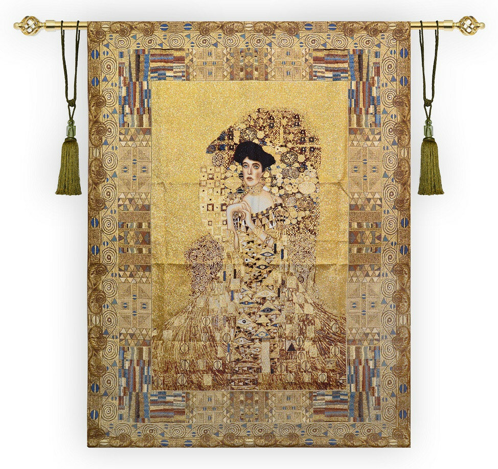 Большой гобелен на стену на подкладке. Адель Климт