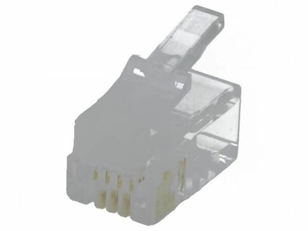 Вилка NINIGI RJ9W, RJ9, PIN: 4, IDC, обжим, на провод, 1 шт