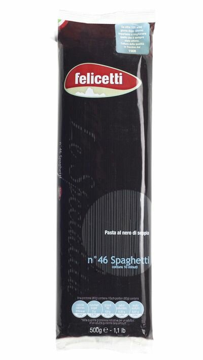 Макаронные изделия FELICETTI №(8)46 Спагетти с чернилами каракатицы "Пастифичио Феличетти" 500г