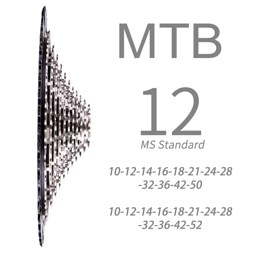 ZTTO кассета MTB 12 скоростей 10-50T/52T для MS Hub MS 12S 10-50 ULT