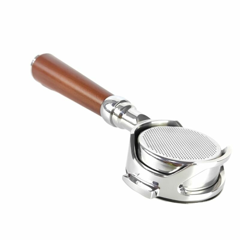 58 мм полая бездонная ручка кофемашины Aibo E61 из нержавеющей стали-красное дно розового дерева