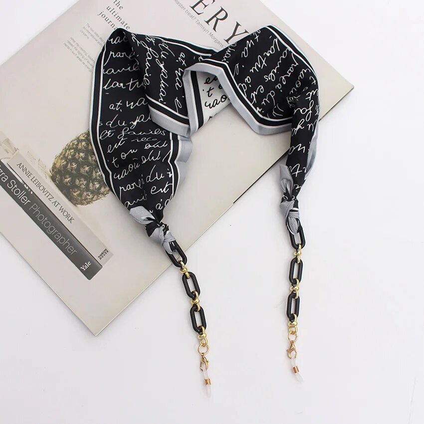 Шёлковая богемная цепочка для очков 4