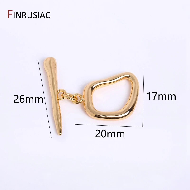 18-каратное позолоченное нерегулярное узел, застежки OT, тумблерные застежки, разъемы для DIY браслета, ожерелья, ювелирные изделия, аксессуары для изготовления