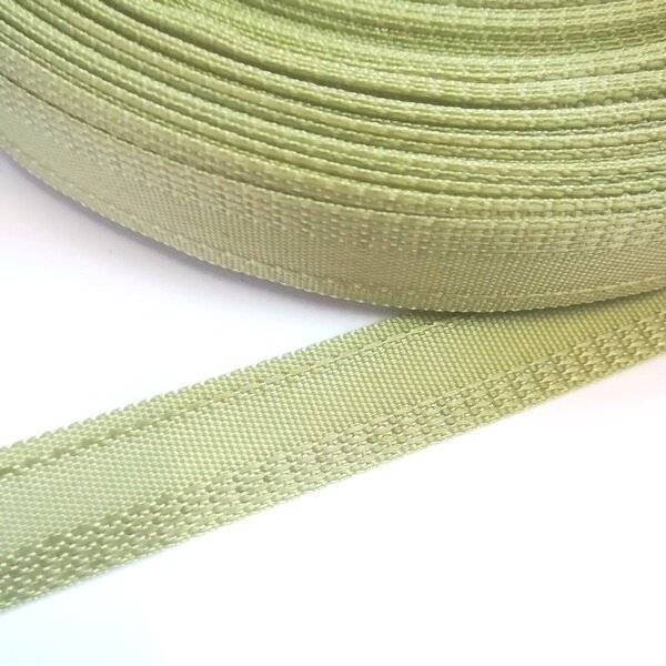 Брючная лента Красная лента цвет Светлая олива, 15 мм, 50 м