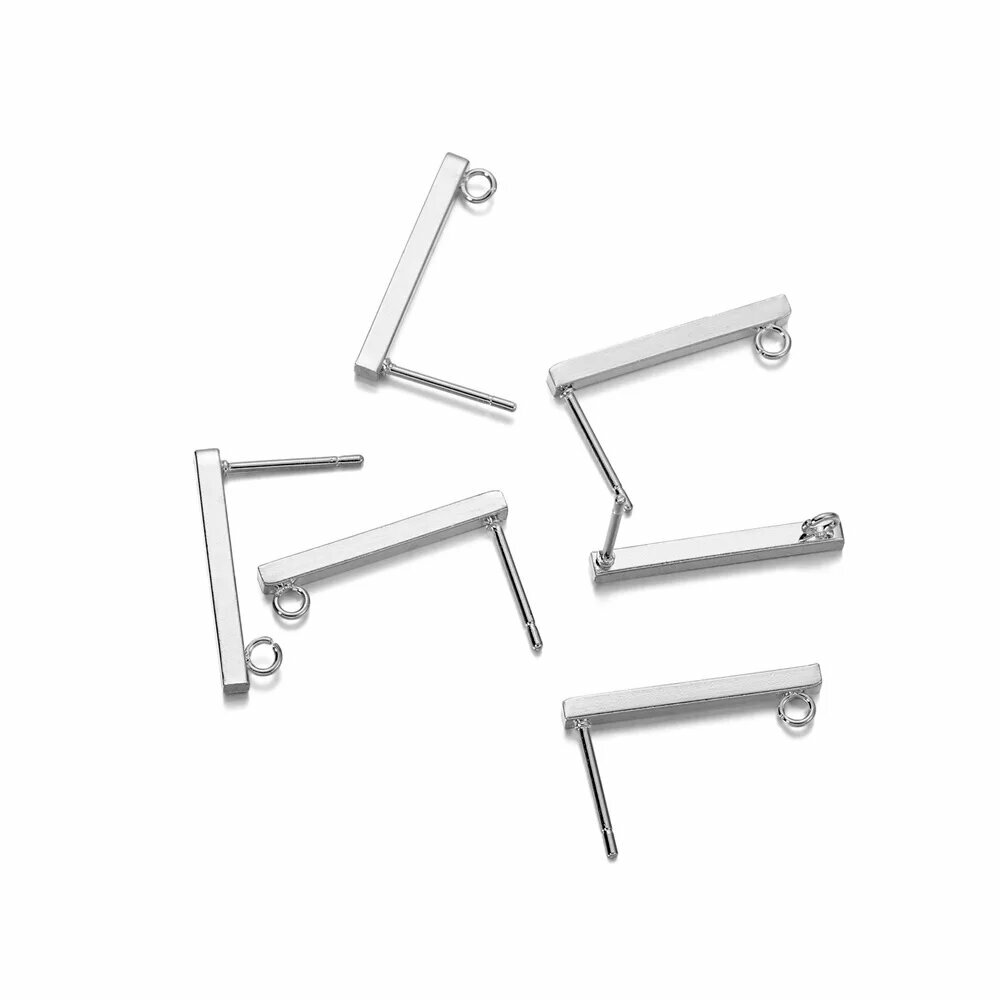 Крючки для сережек из нержавеющей стали AGCFABS 20 шт. 2.0x10mm, Stainless Steel