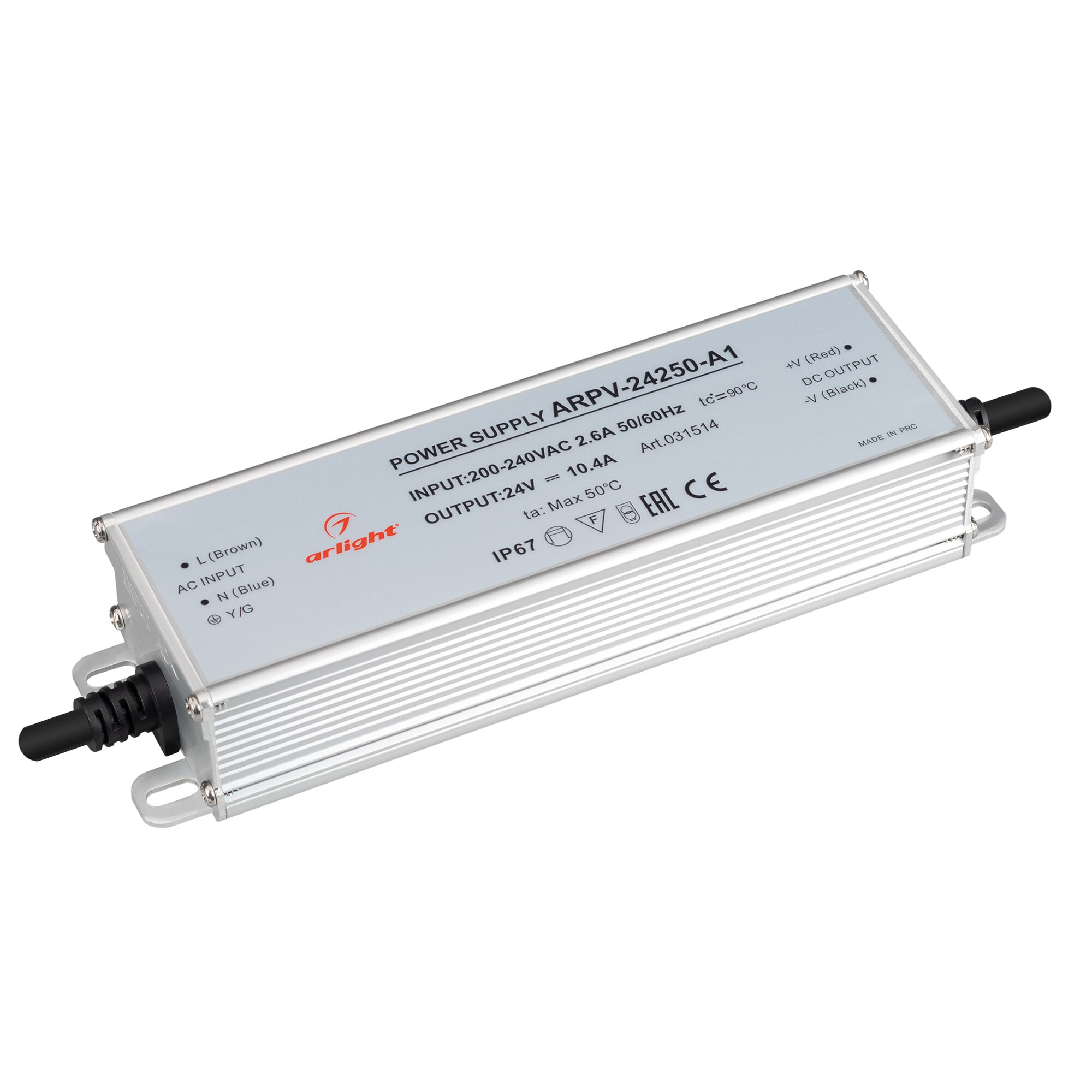 Блок питания ARPV-24250-A1 (24V, 10.4A, 250W) (Arlight, IP67 Металл, 3 года) 031514