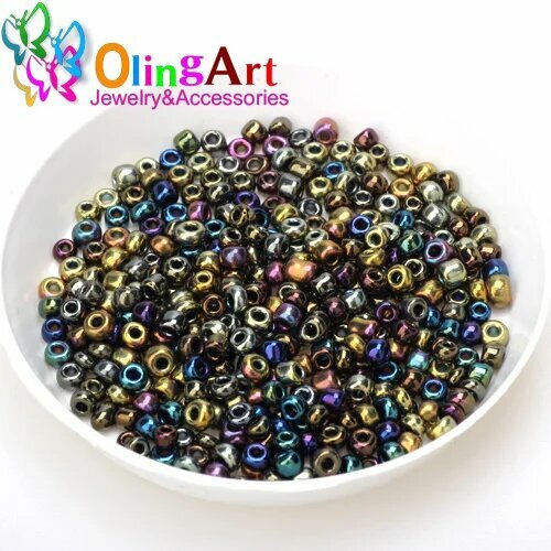 Хрустальные стеклянные бусины OLINGART 2 мм 3 мм 4 мм матовые 1000 шт 2mm 1000pcs, MIX 003