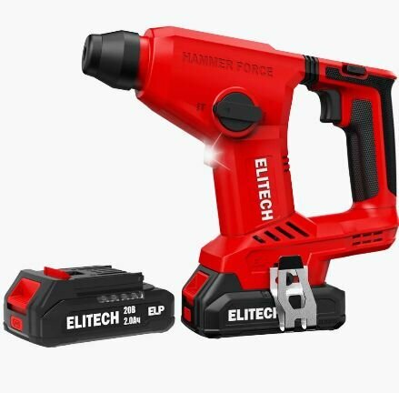 Перфоратор аккумуляторный ELITECH ПА 2012СЛ E2205.032.01(SDS-plus, 20В, 2х2.0Ач, 1.2Дж, 12мм, 0-4800уд/мин, 2.5кг, чемодан)