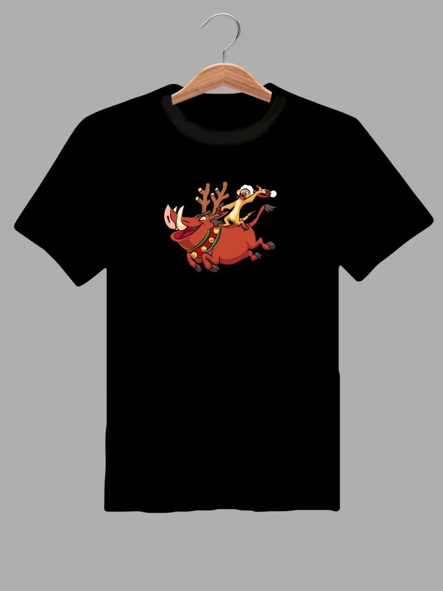 Футболка новогодний Тимон и Пумба