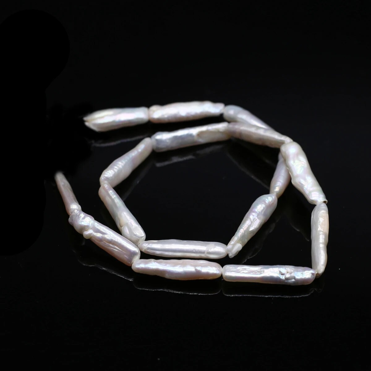 Белый натуральный пресноводный жемчуг барокко 3PCS Beads