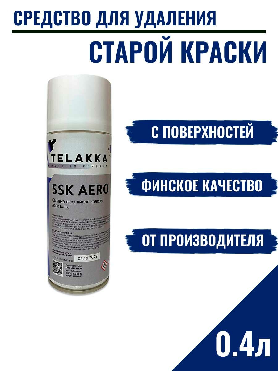 Химия для снятия старой краски от финского бренда Телакка 400мл