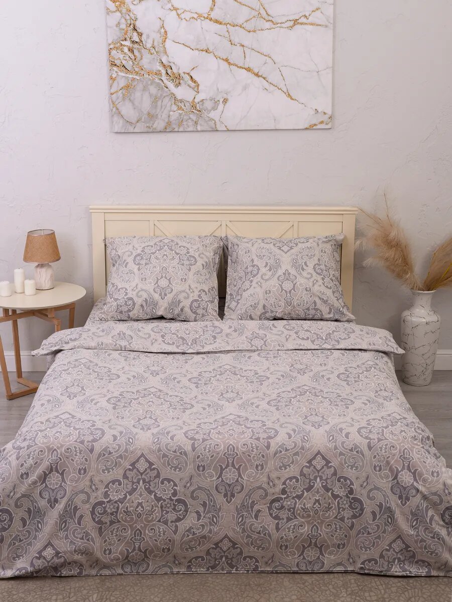 Постельное белье евро лён