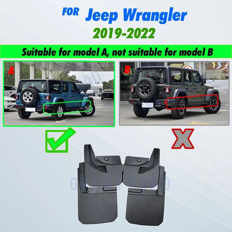 Брызговики для Jeep Wrangler Sahara JL 2019-2022, передние и задние брызговики, автомобильные аксессуары, автомобильный стиль, брызговик, крыло