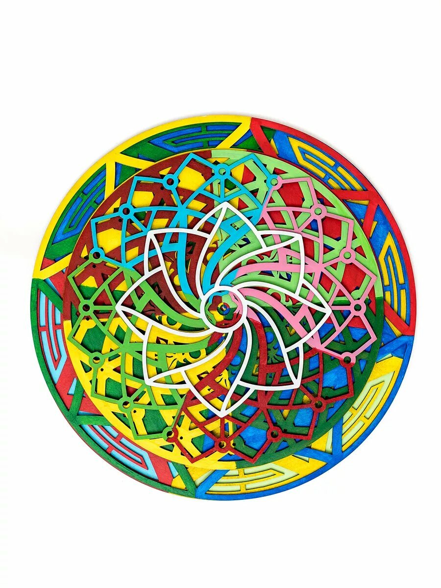 3D раскраска по номерам Мандала Ганден